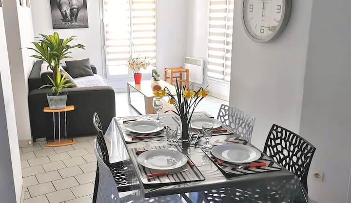 5mn Zoo, Appartement Zen 6 Pers, 2chb,cœur  Ville - Saint-Aignan-sur-Cher