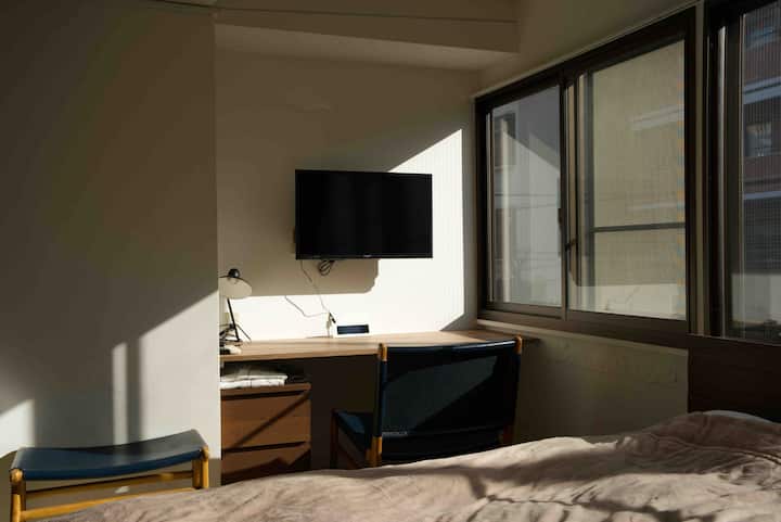 8 Mins Walk To Center | Twin Room | Minato Hotel - Kyoto