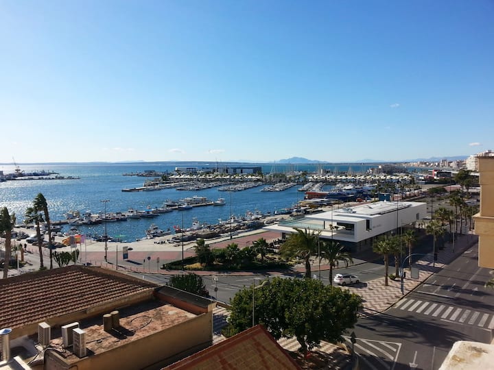 Flat On First Line With Great Sea View Near Beach - Santa Pola