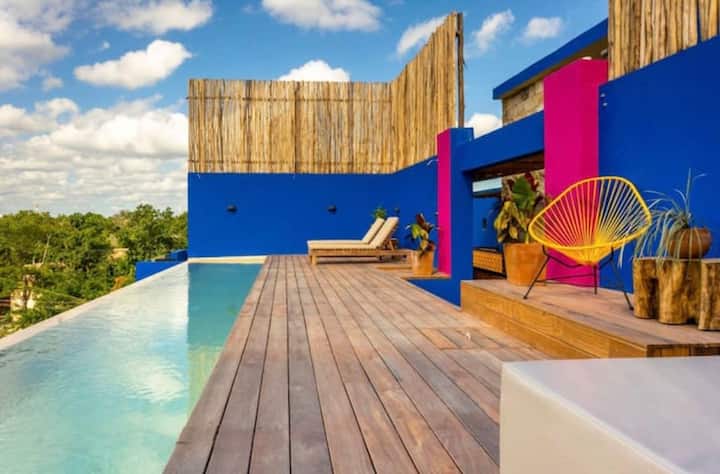 Nice And Modern Studio With Pool, Gymyoga - Riviera Maya