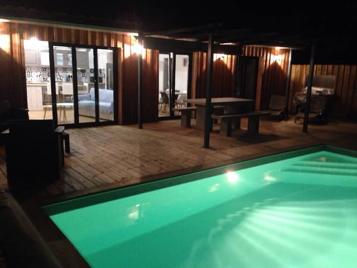 Maison Bois Clim, Piscine Et Spa- Prise Elec Auto - Lège-Cap-Ferret