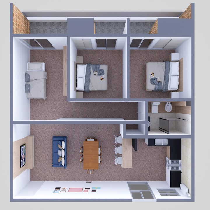 Apartamento 3 Dormitorios Con Balcón