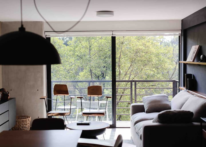 2br Design, Park View & Balcony | Condesa - Mexico State
