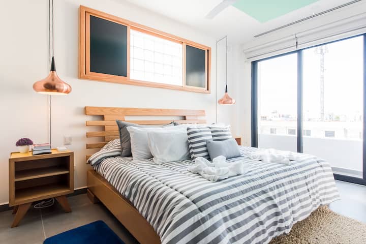 Appart Playa Del Carmen Piscine Rooftop Ac 150mb - Playa del Carmen