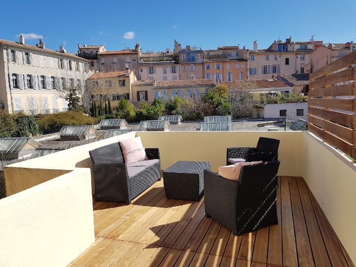 Grand T2 Avec Terrasse Au Coeur De La Ville - Aix-en-Provence