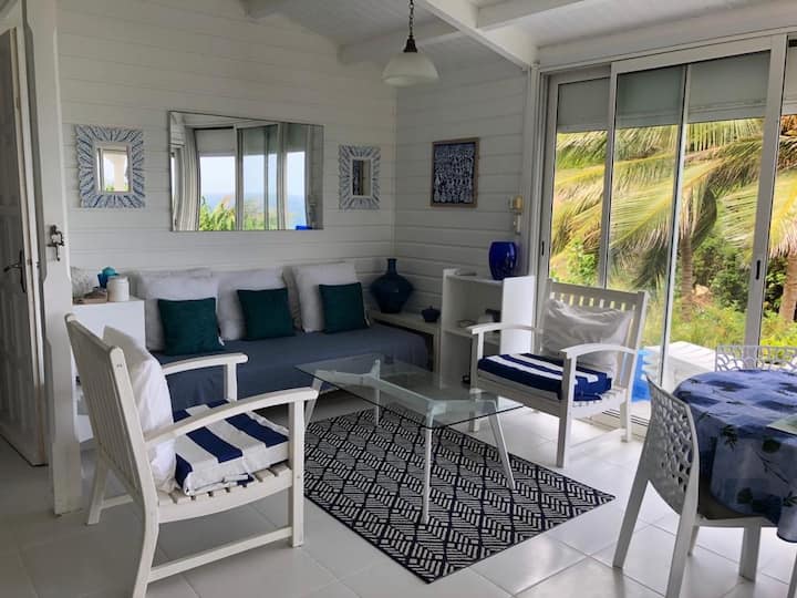 Bungalow Vue Mer Avec Accès Direct Littoral/mer. - Guadeloupe