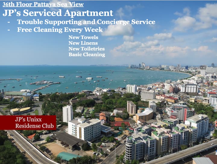 Jp) Unixx #3607 Serviced [36fl Fine 2bd] Apartment - Pattaya