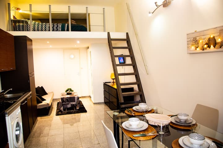 Studio 25m2 Loi Carrez Et Sa Mezzanine - 尼斯