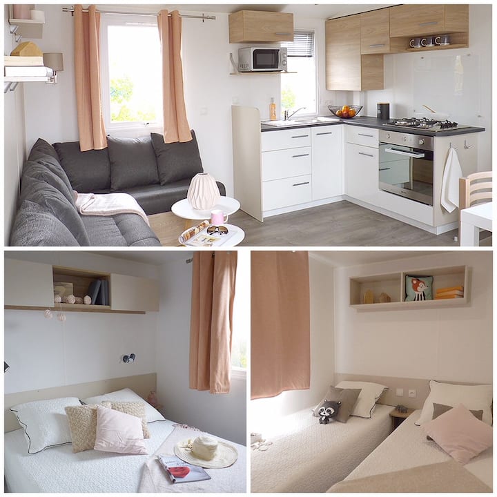 Mobilhome Cosy, 4/6 Pers, 2 Chambres, Camping 4* - Saint-Jean-de-Monts