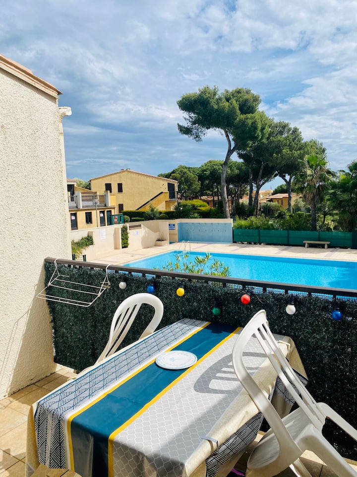 Joli Studio Dans Résidence Avec Piscine,tennis - Vias