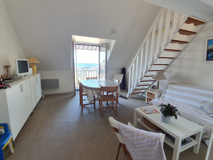 Studio Calme Vue Mer, 30 M Plage, 200 M Du Bourg - Batz-sur-Mer