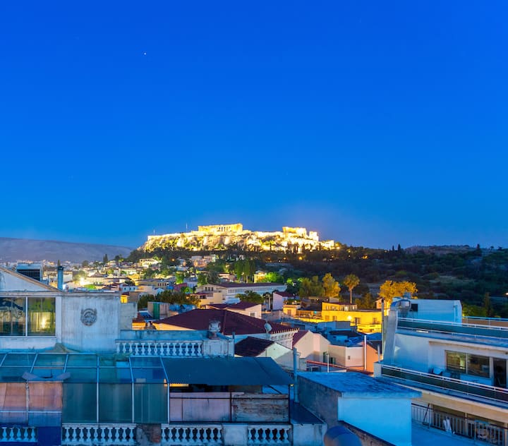 2bdr Designer Apt3 W/terrace&roof Access Acropolis - Athènes