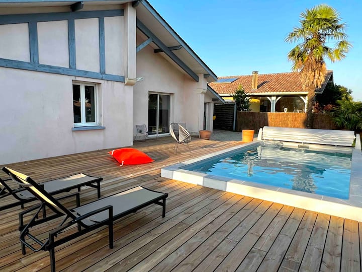 Maison Landaise - Piscine Et Proche Forêt Et Océan - Tosse