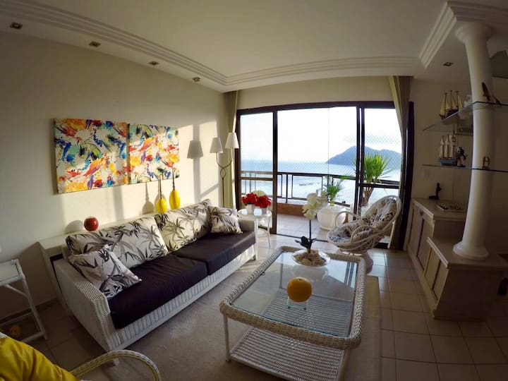 Linda Vista Para O Mar! 225m2 Amplo E Aconchegante - Guarujá
