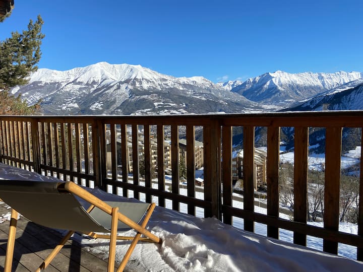 Vue Imprenable, Appartement Dans Chalet à Pra Loup - Barcelonnette