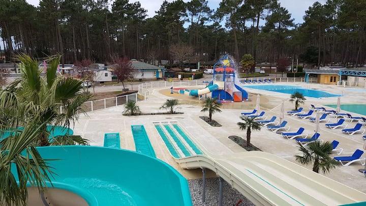 Mobil-home Climatisé/grande Parcelle - Lit-et-Mixe