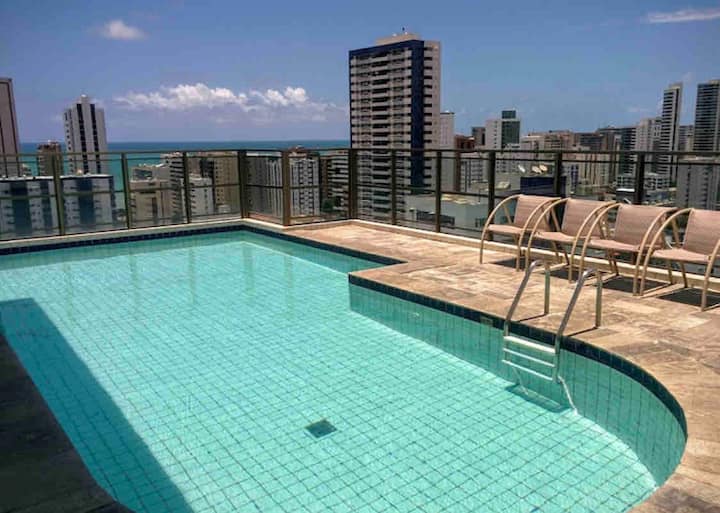 Flat Boa Viagem Com Quarto E Sala A 400m Da Praia - Recife
