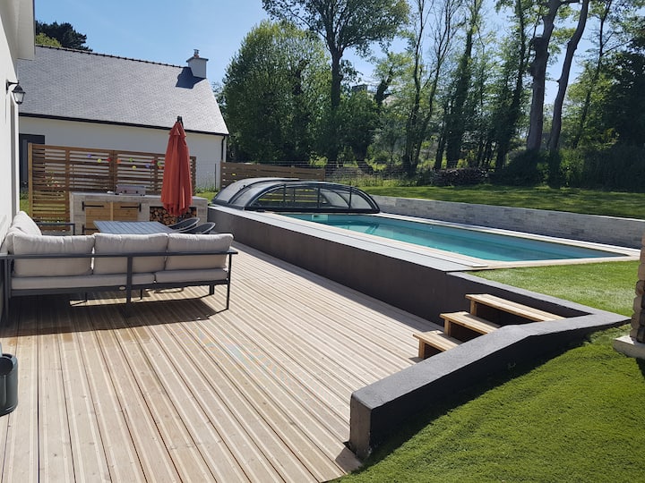 Maison Chaleureuse Avec Piscine - Moëlan-sur-Mer