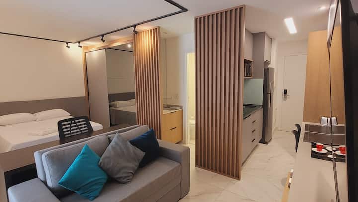 92 Charme E Requinte Studio 1 Min Metrô Campo Belo - São Paulo