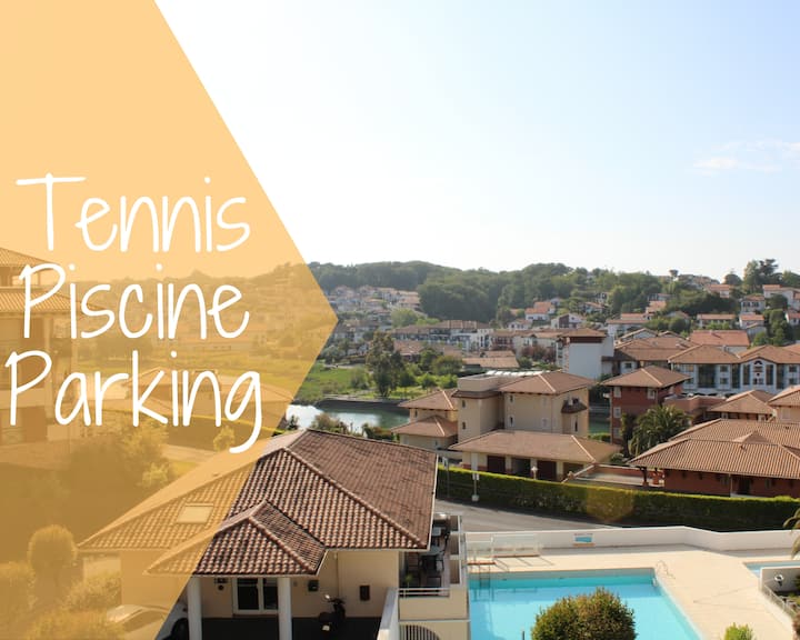 5 Min De La Plage Avec Piscine, Tennis Et Parking - Saint-Jean-de-Luz