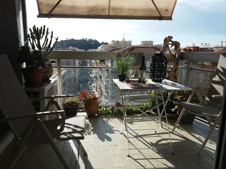 Bel Appt 2 Chambres, 2 Terrasses, Clim Et Parking - Nice