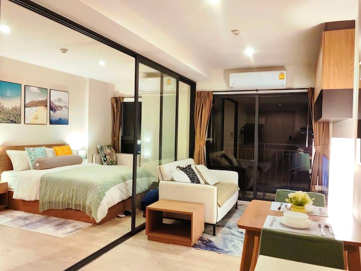 Lacasita 35平豪华公寓,山景,安静舒适。 (城市中心,步行直达商场海滩) - Hua Hin