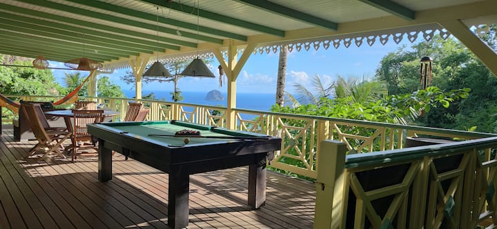 Villa Natirel, Logement Entier, Piscine, Vue Mer - Martinique