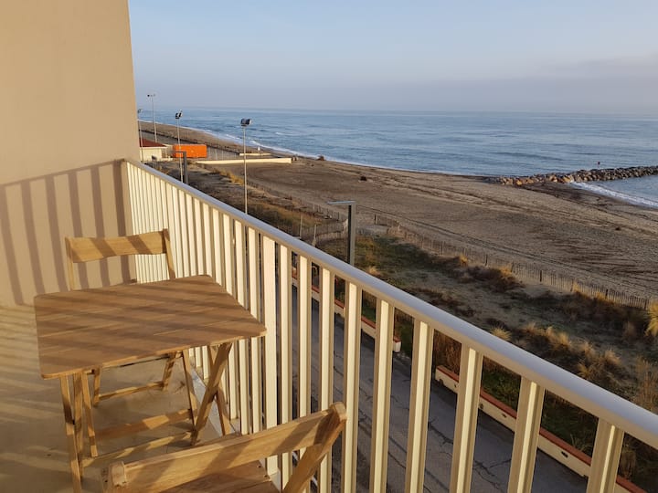 Grand Studio, Magnifique Vue Mer,plage Centrale - Saint-Cyprien Plage