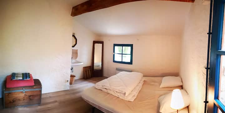 Chambre "Figuier" Au Gite La Rivière - 克雷斯