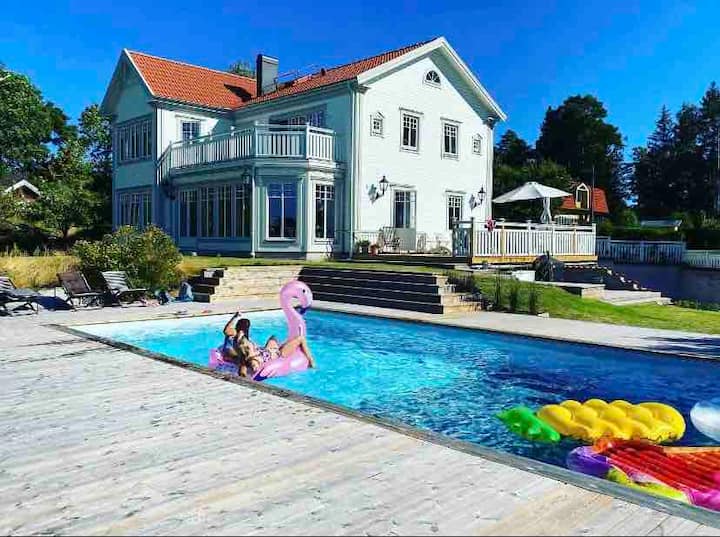 Exclusive Villa With Pool, Seaview And Big Garden - Sweden