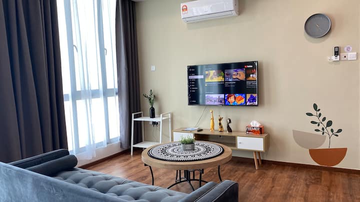 Cozy Large Beds 2b1r Vivacity Kuching Jazz Suites - Sarawak