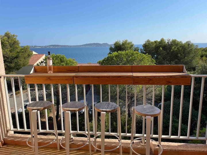 Duplex Vue Mer, 3 Min à Pied De Plage Port Hélène - Hyères