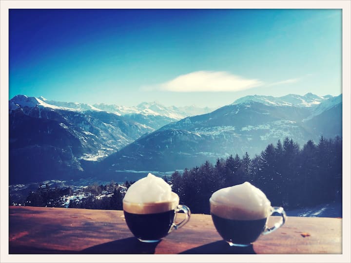 Magnifique Vue Sur Les Alpes, Pratique Et Calme. - Crans-Montana