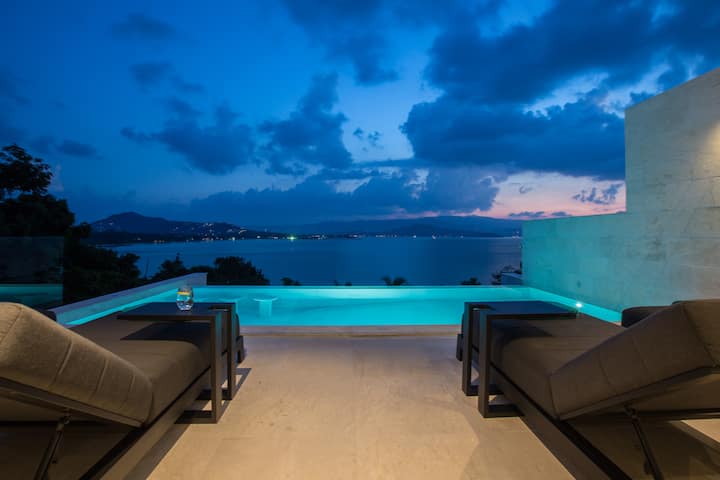 Brand New Luxury 3br Sunset Villa Beach Access - Ko Pha Ngan