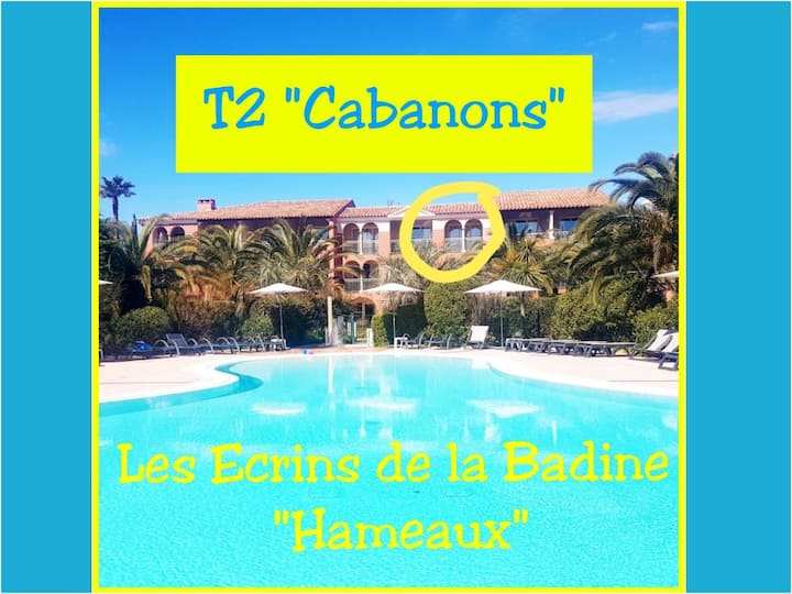 T2 Cabanons 5pers-ecrins Dela Badine-piscine Plage - Île de Porquerolles