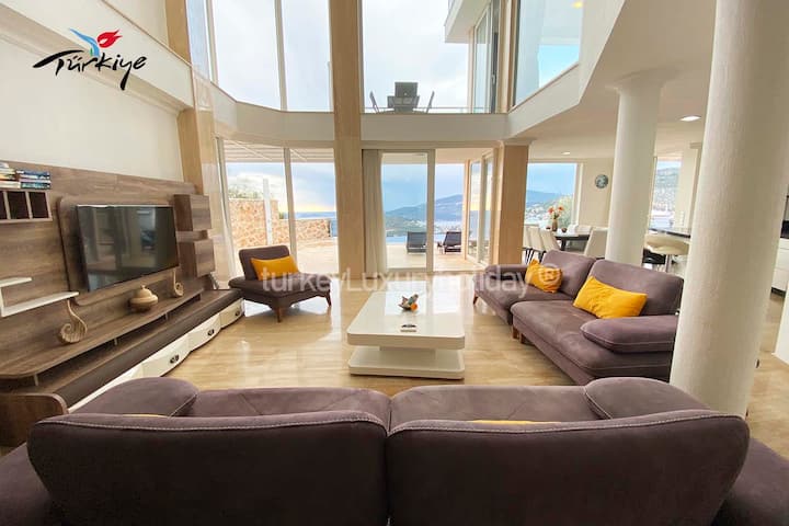 Villa Neptüne, 7 Odalı Deniz Manzaralı Villa - Kalkan