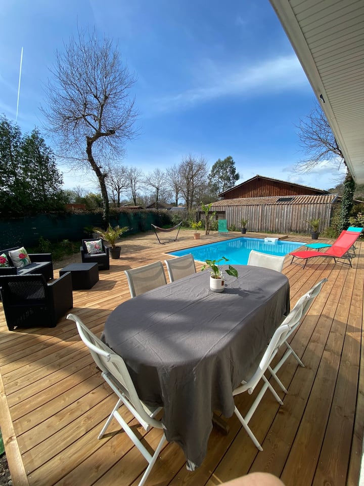 Agréable Maison Villa Au Calme Avec Piscine - Le Porge