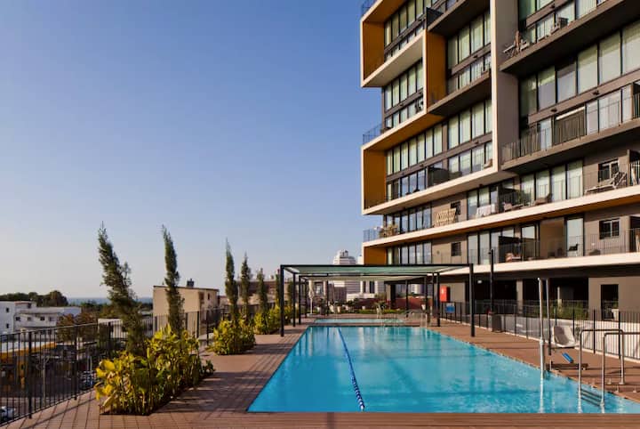 Ocean View Terrace In Amazing  Duplex W/pool! - Tel Aviv