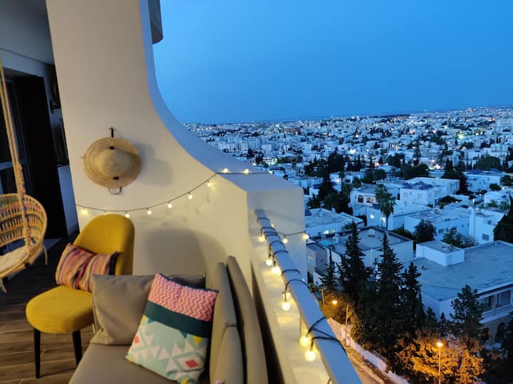 Plein Centre Avec Vue Imprenable - Túnez