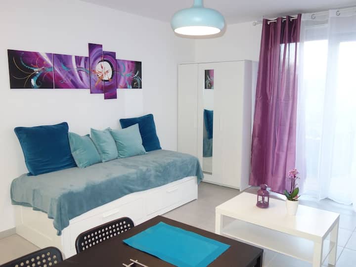 Studio, Jardin Privatif, Piscine, Au Calme - Golfe-Juan
