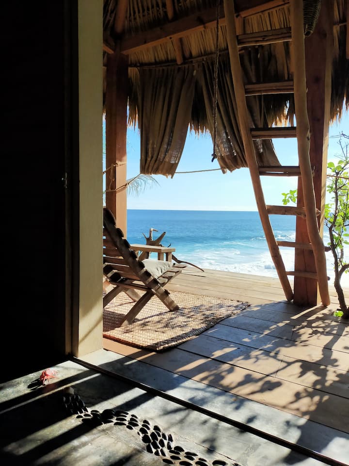 Cabaña Vista Al Mar En Playa Mermejita Mazunte - Mazunte