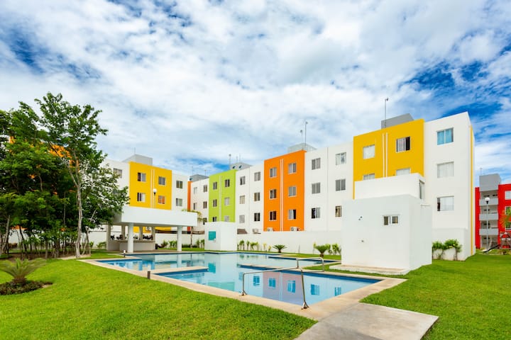 Departamento Amueblado, Alberca Y Wi-fi - Cozumel