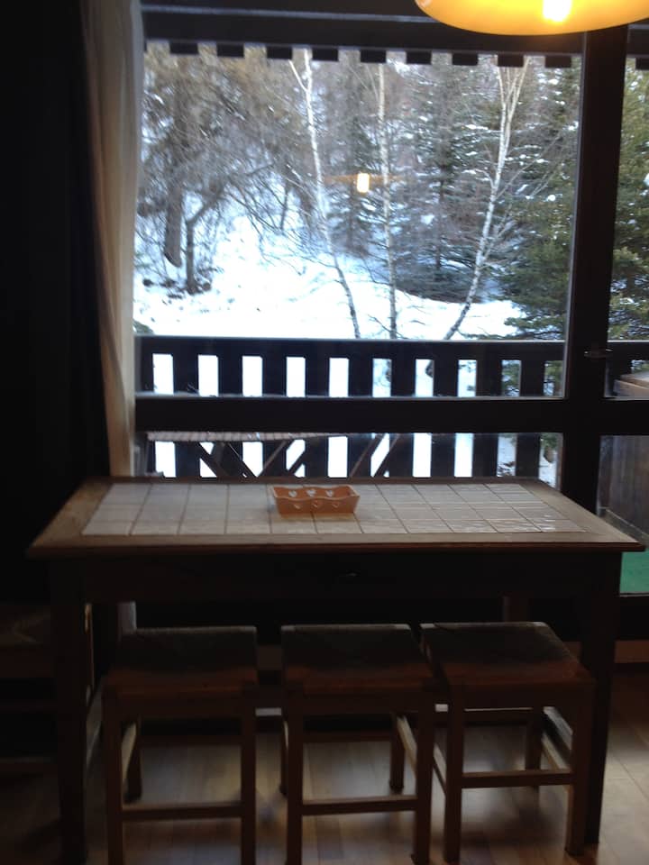 Studio 24m² ,Balcon Vue Montagne - Pra-Loup