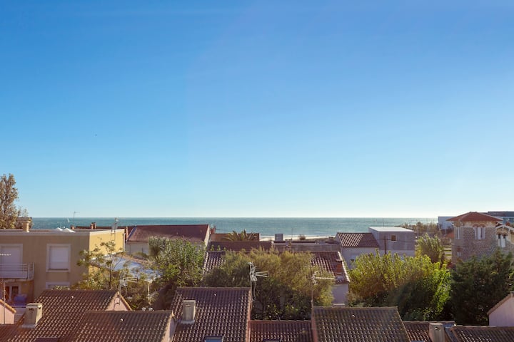 Duplex De Standing 
Climatisé, Park., 
100m Plage - Carnon