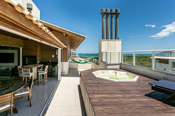 Amazing Penthouse Direct Beach Access Private Spa - Florianópolis