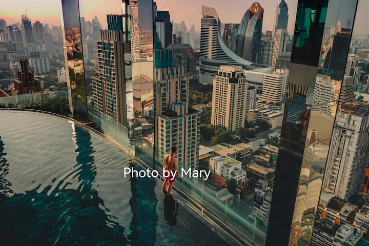 Downtownluxury 2br Condo/360° Infinitypool@chitlom - 曼谷