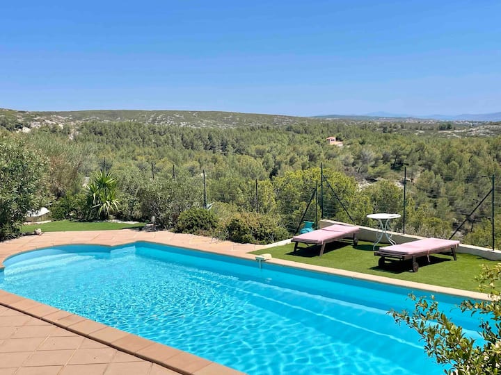 Villa 6 Personnes Avec Piscine, Vue Mer - Sausset-les-Pins