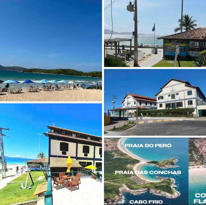 Flat Frente Praia Peró, Pé Na Areia, Wi-fi,piscina - Cabo Frio