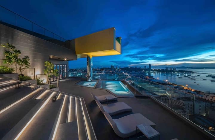 Edge|网红公寓|无边泳池|豪华休息室|24小时安保|贴心房东 - Pattaya City