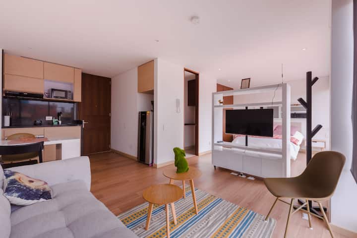 *1 Parking, Wifi, Security 24/7, Cozy, Modern - Bogota